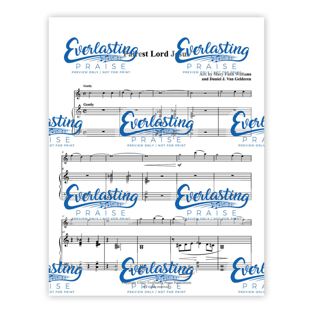 Fairest Lord Jesus - On to Victory Press